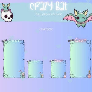 All in One Twitch Overlay: Gothic Bat Twitch Stream Theme with Cute ...