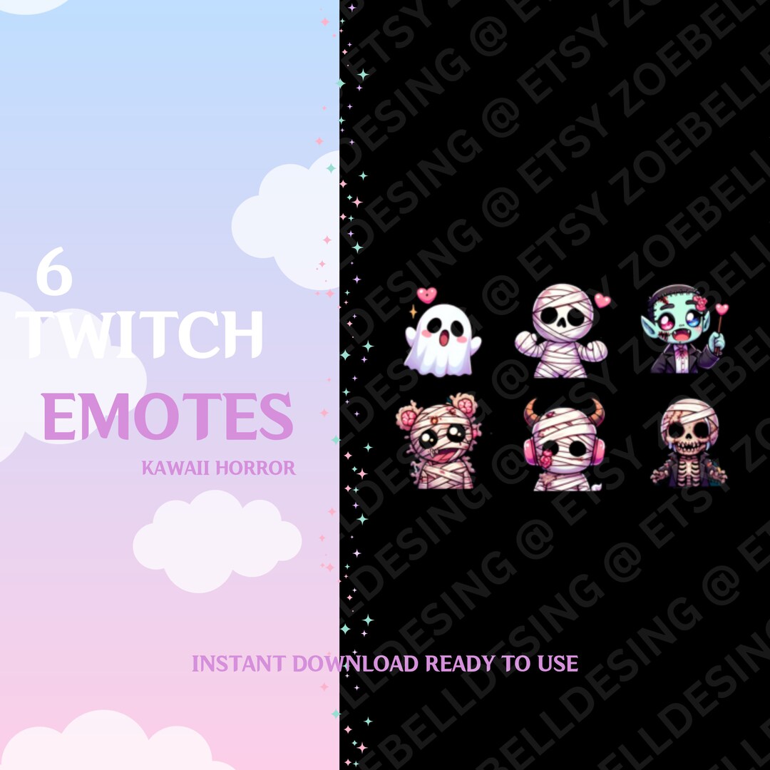 Twitch Emotes Horror | Kawaii Horror Emotes | Streaming Emotes | Twitch ...