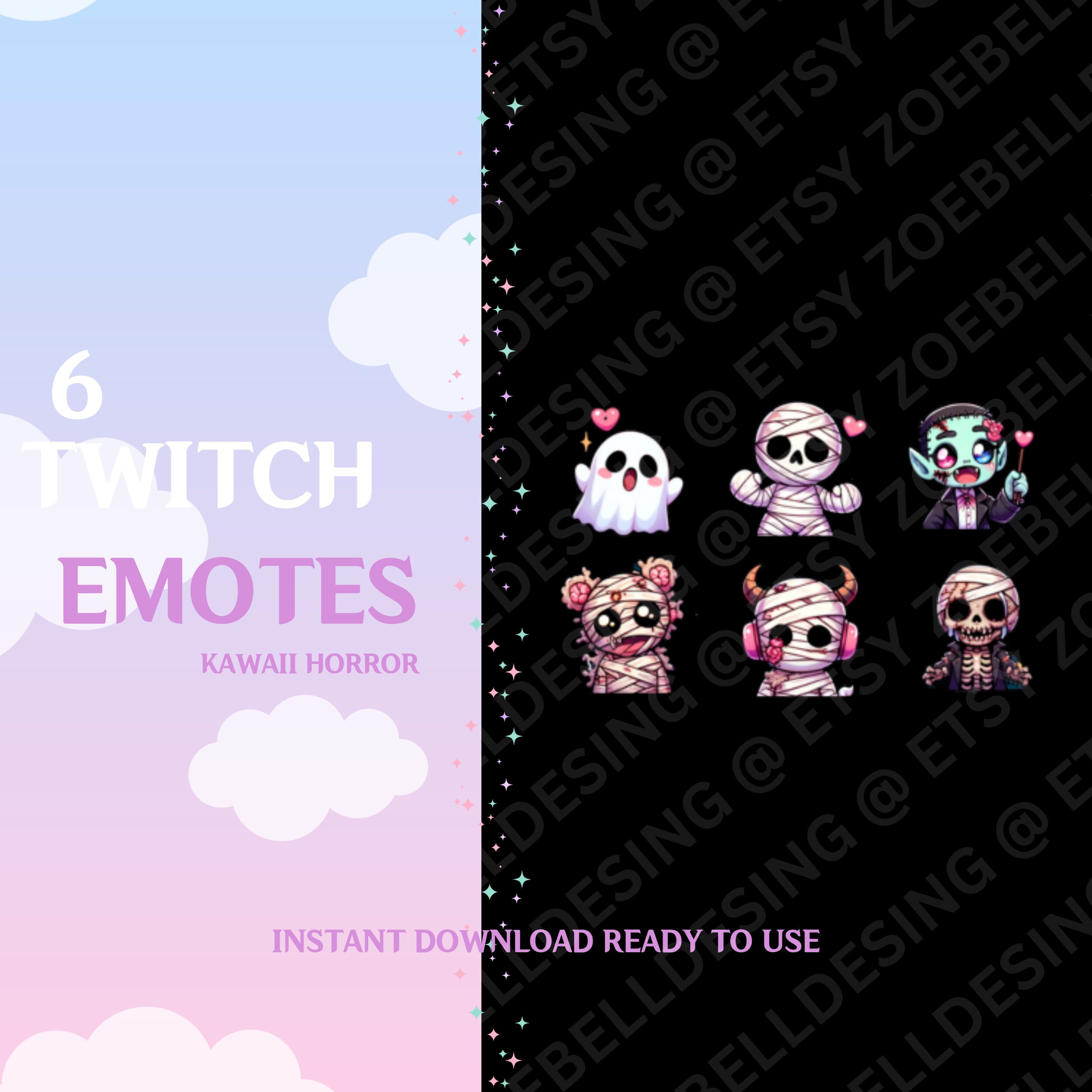 Twitch Emotes Horror Kawaii Horror Emotes Streaming Emotes Twitch ...