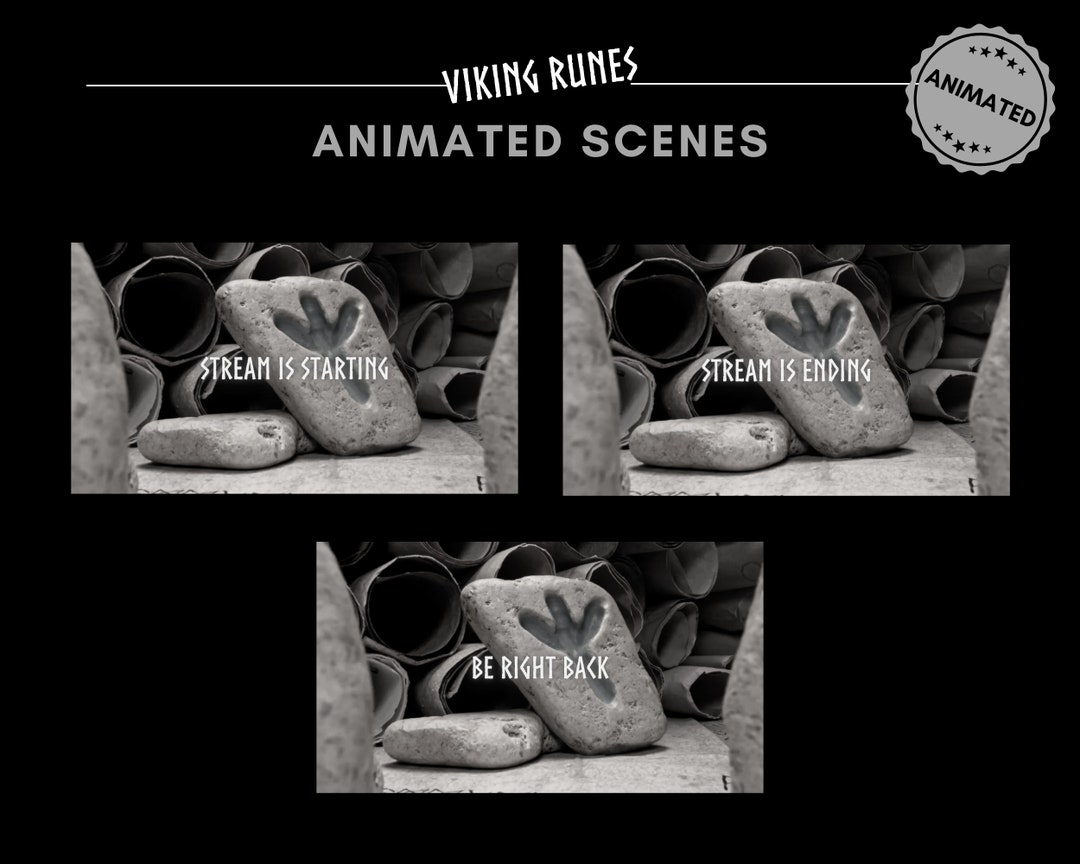 Animated Scenes for Stream | Viking Style | Viking Runes | Starting ...