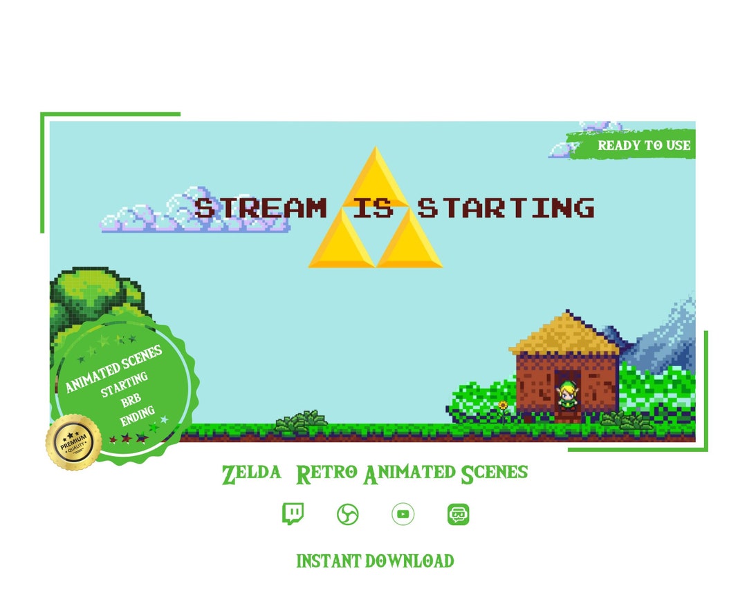 Twitch Overlay - Animated Scenes - Stream is Starting, Be Right Back ...