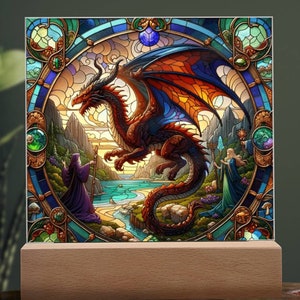 Dungeons & Dragons-inspired Stained Glass Art Lamp - Radiate the Magic ...