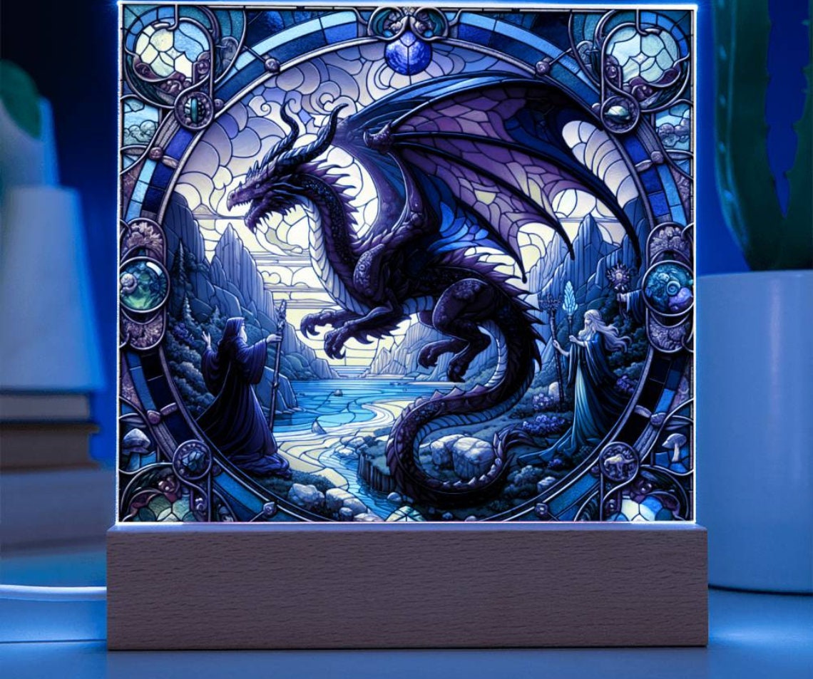 Dungeons & Dragons-inspired Stained Glass Art Lamp Radiate the Magic of ...