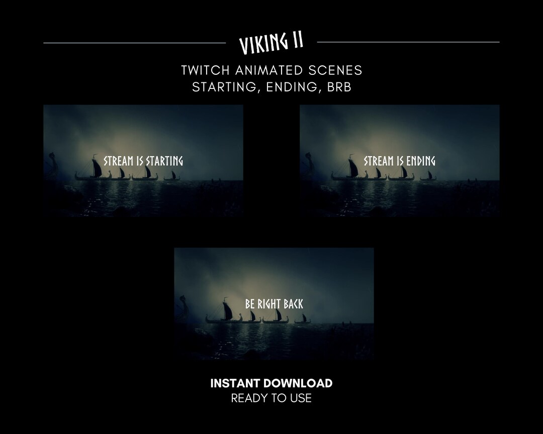 Animated Scenes for Stream | Viking Style | Viking Ships | Starting ...