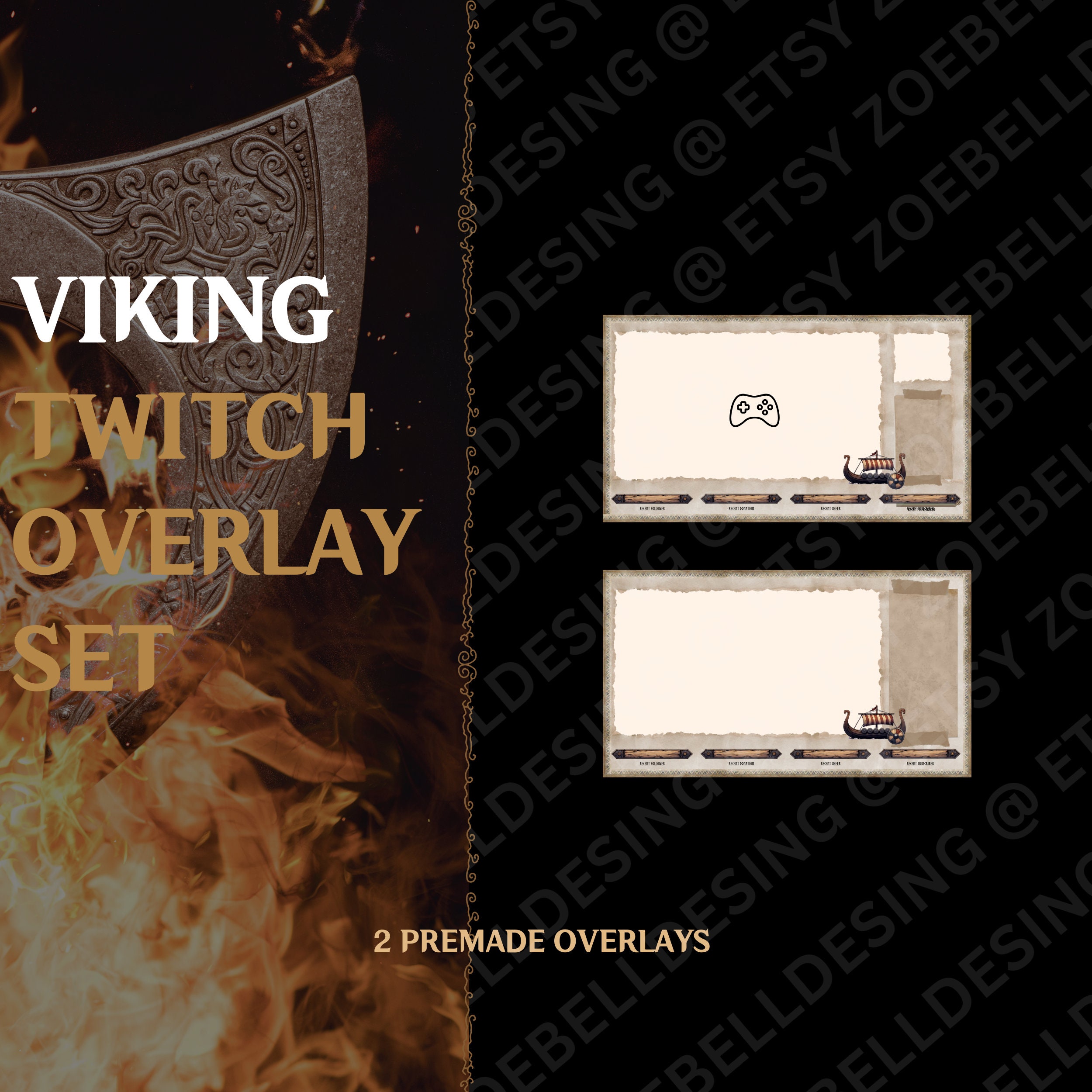 Viking Overlay | Complete Stream Package for Twitch, Youtube & Others ...