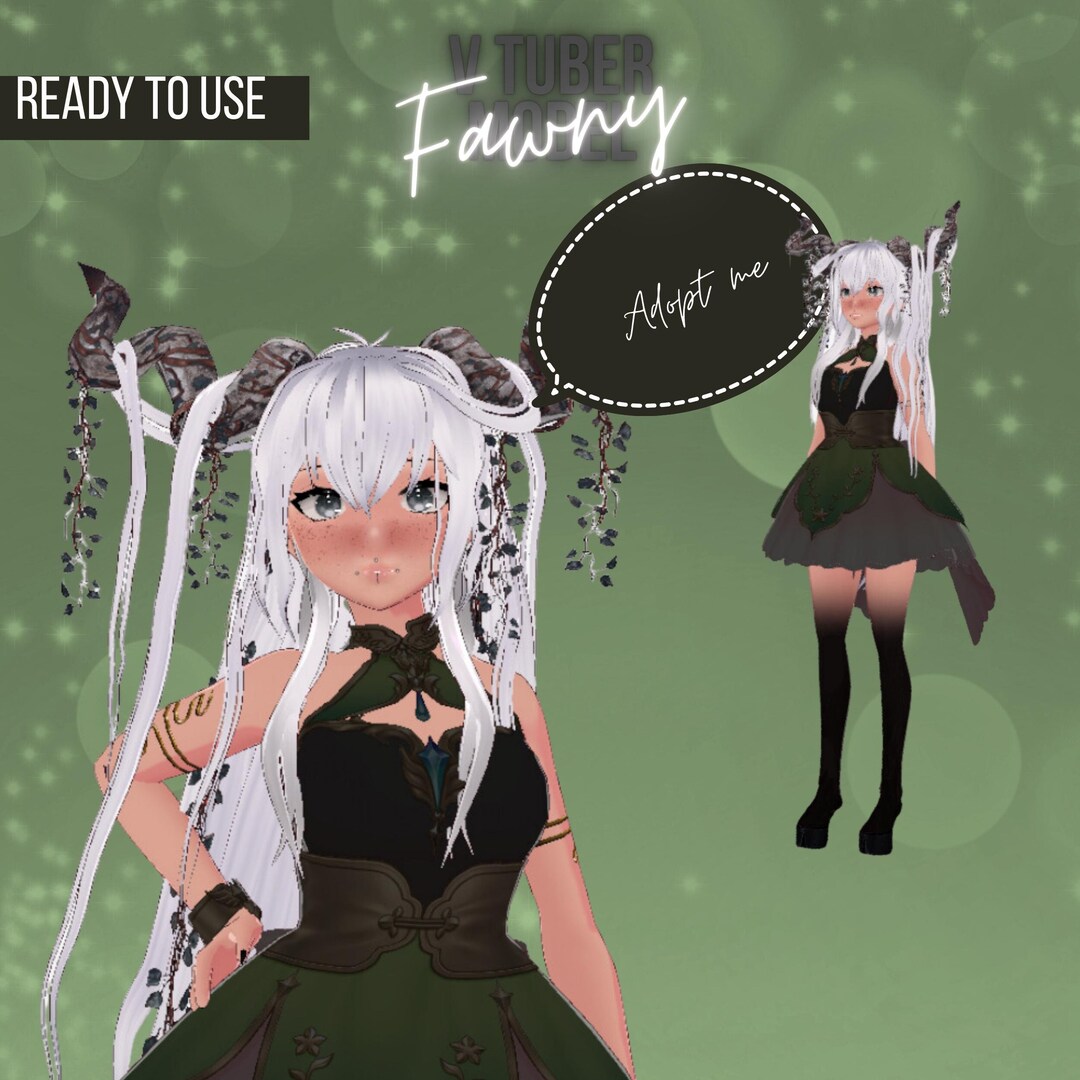 Fawny Vtuber Model - Premade Vtube Avatar - Vtube Character - 3D Vtube ...