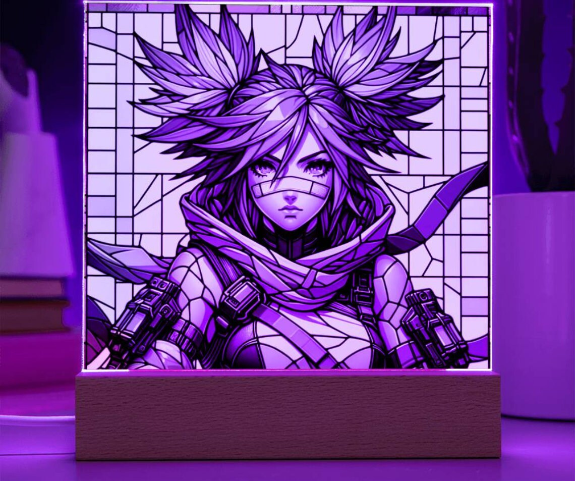 Valorant Neon Inspired Stained Glass-style RGB LED Lamp Electrify Your ...