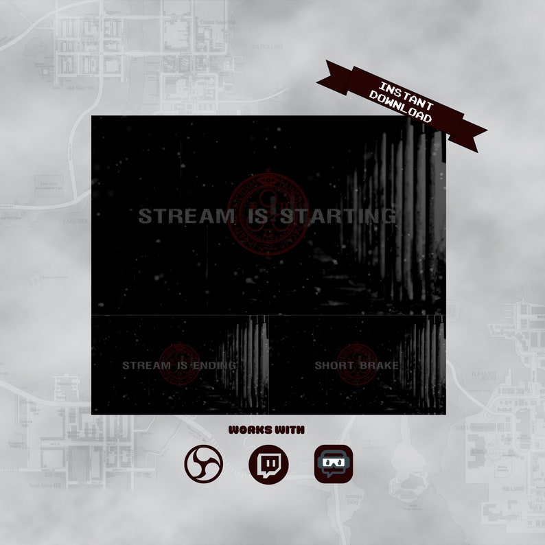 Starting Soon Twitch Screens Silent Hill Twitch Overlays Overlay Pack ...