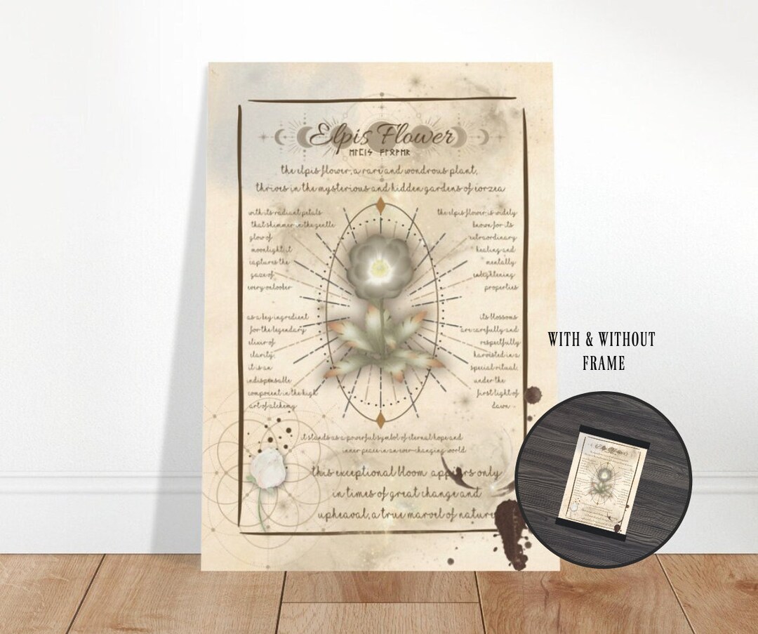 FFXIV Inspired Poster "alchemy of Elpis Flower" - Available With and ...
