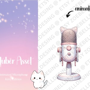 Vtuber Assets - Animated Microphone - Kawaii Kitty Edition - Cute ...