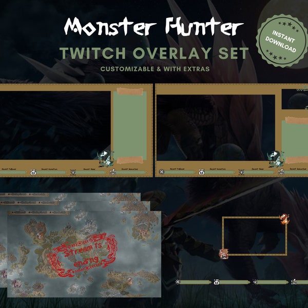 Twitch Overlay Monster Hunter - Etsy