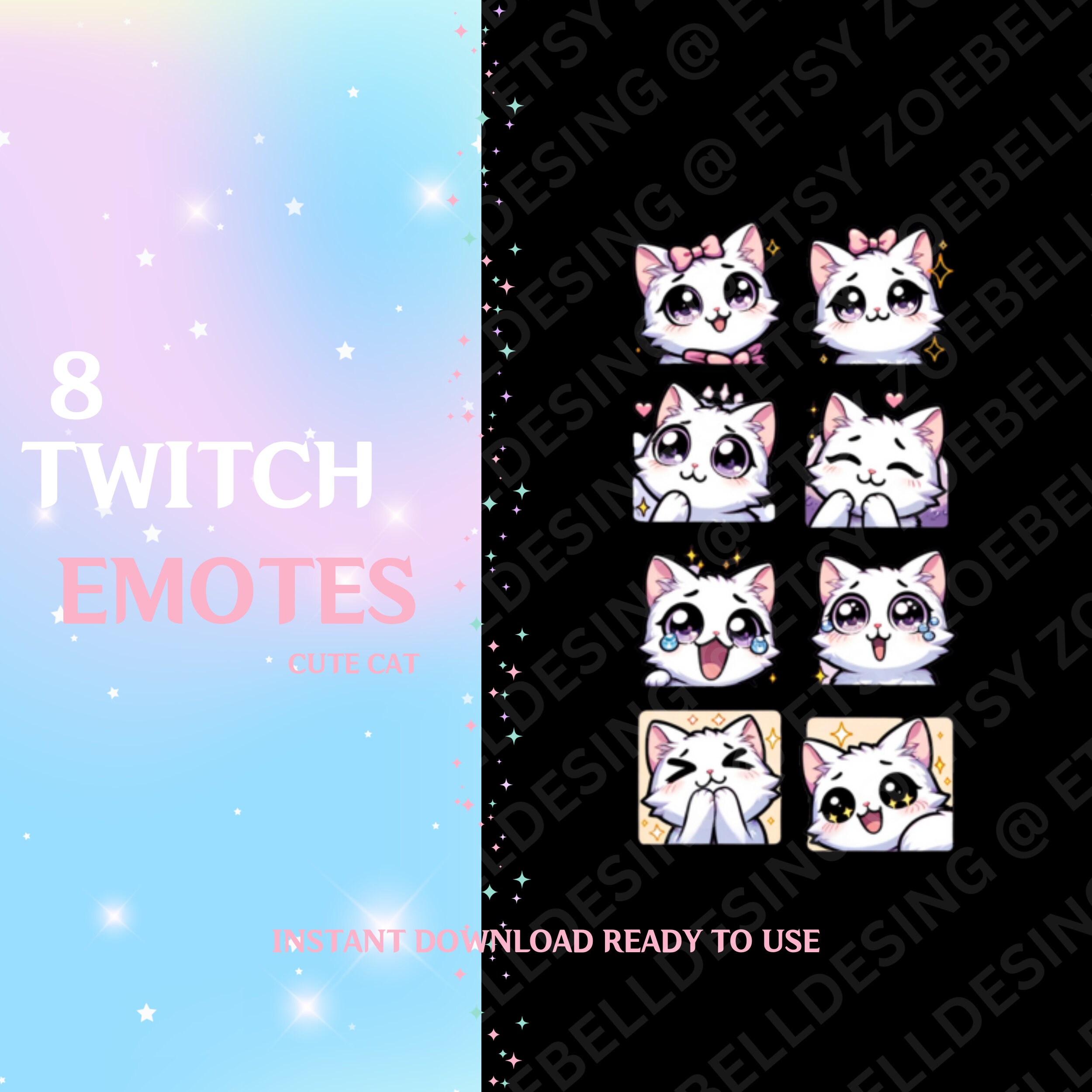 Twitch Emotes Cat Kawaii Cat Emotes Streaming Emotes Twitch & Discord ...