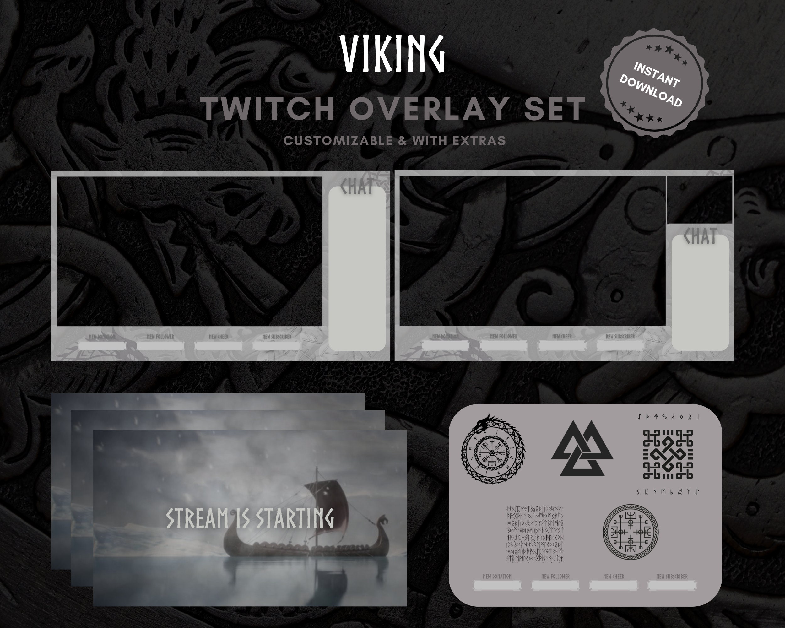 Viking Overlay | Complete Stream Package for Twitch, Youtube & Others ...