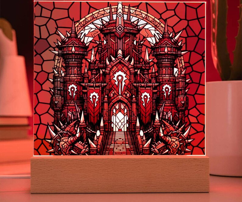 Orgrimmar Inspired Wow RGB LED Lamp Stained Glass-style Light of the ...