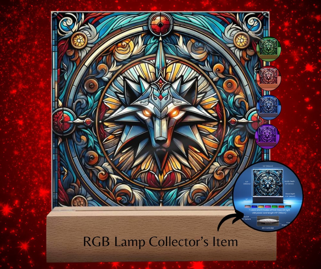 Shadow of the Wolf: the Witcher Inspired School of the Wolf LED Lamp ...