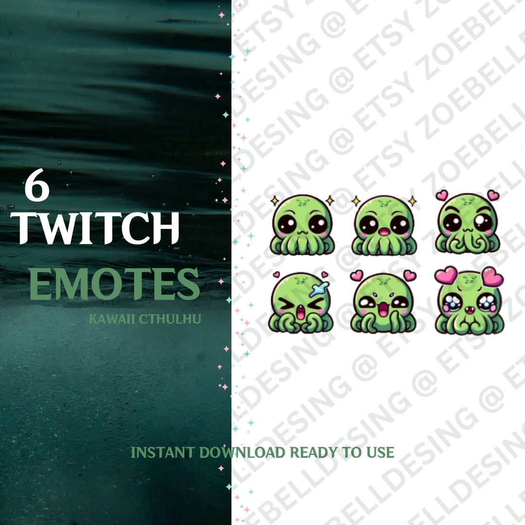 Twitch Emotes | Kawaii Cthulhu Emotes | Streaming Emotes | Twitch ...