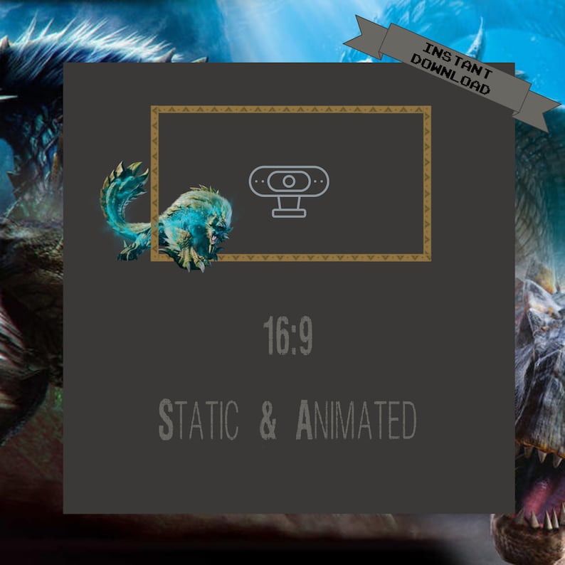 Animated Twitch Overlay / Stream Pack - Monster Hunter Rise / Sunbreak ...