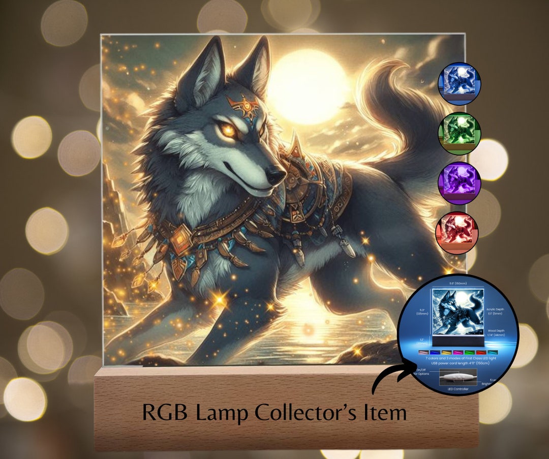 Zelda Inspired Twilight Princess Wolf RGB LED Lamp: Exclusive Legend of ...