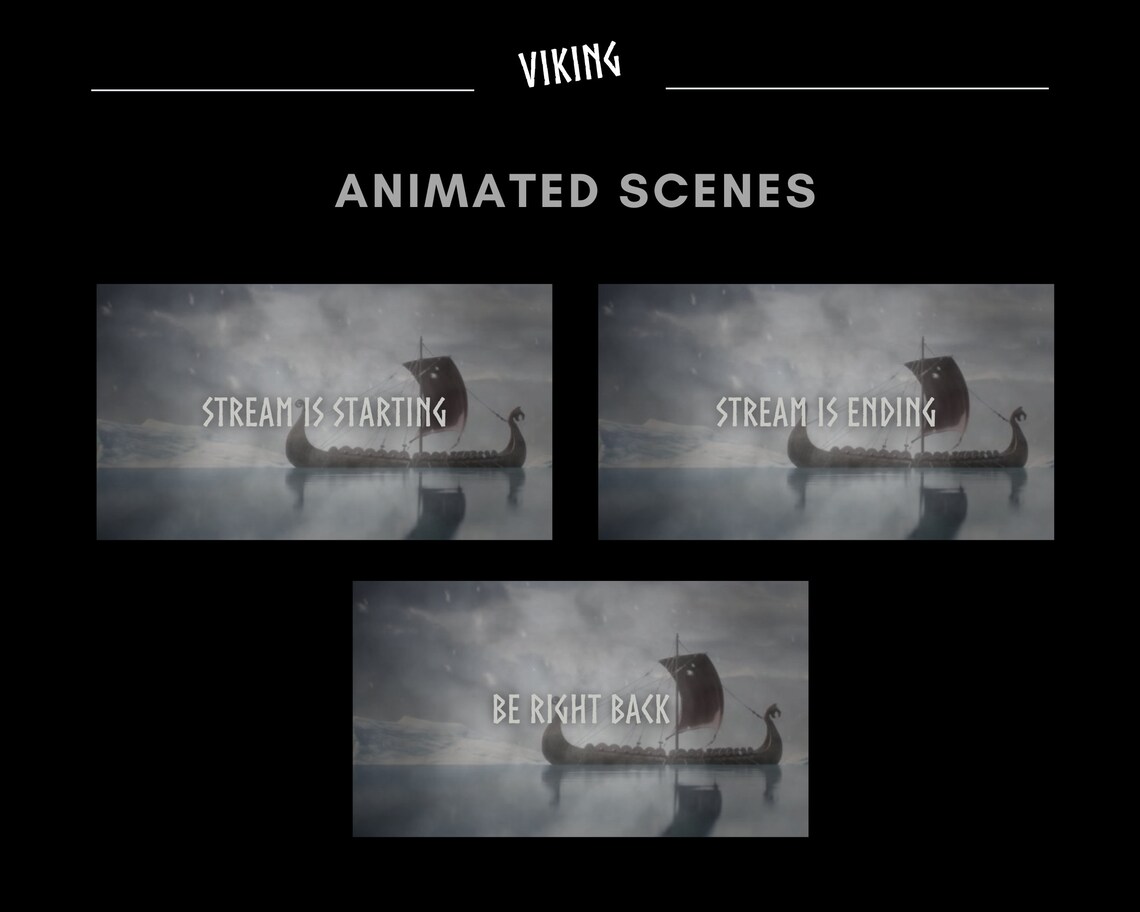 Viking Overlay Complete Stream Package for Twitch, Youtube & Others ...