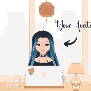 V-tuber Background With Desk and Accessories | Full Cozy Gaming Room ...