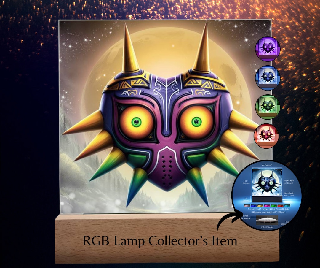 Zelda Inspired Majora's Mask RGB LED Lamp: Exclusive Legend of Zelda ...