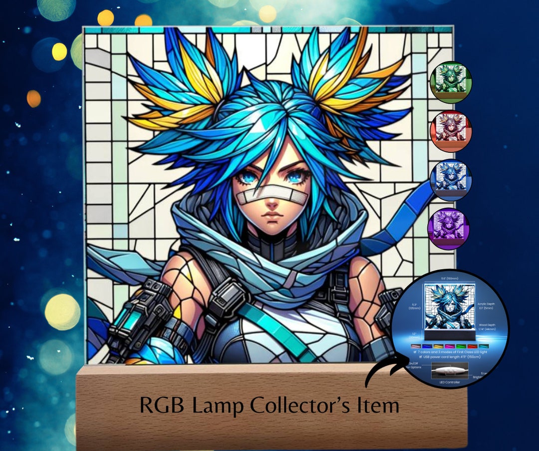 Valorant Neon Inspired Stained Glass-style RGB LED Lamp - Electrify ...