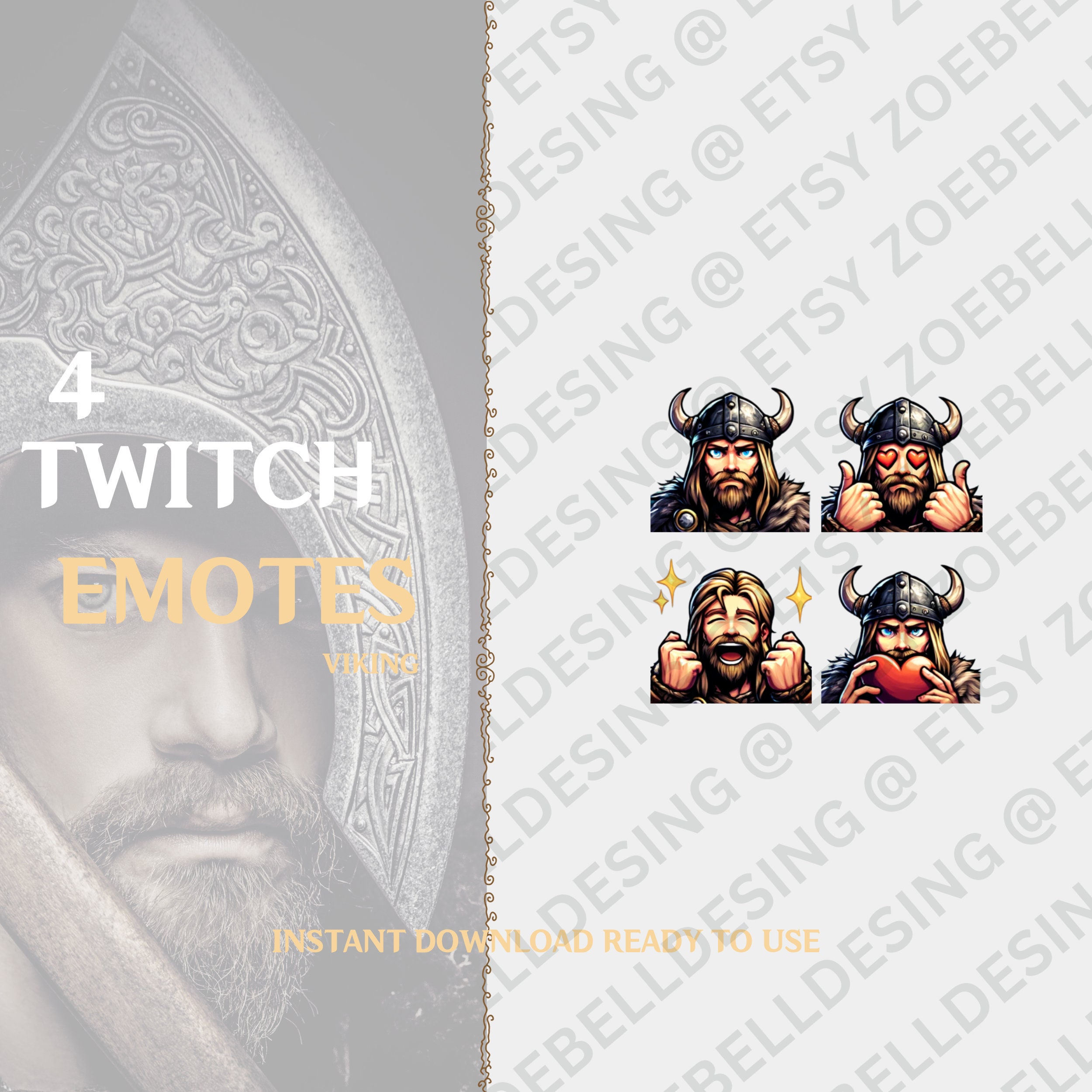 Twitch Emotes Four Twitch Stream Emotes Viking, Medieval Emote Pack ...