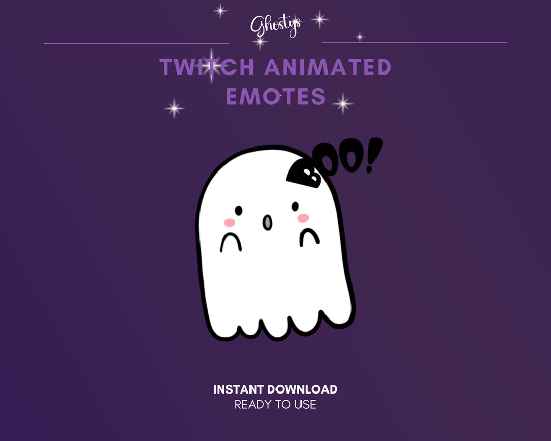 Animated Emote Ghost Boo Twitch & Discord Kawaii Cute Ghost Halloween ...