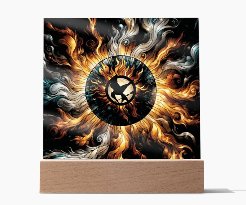 Mockingjay Stained Glass LED Lamp: A Tribute to the Hunger Games - Etsy