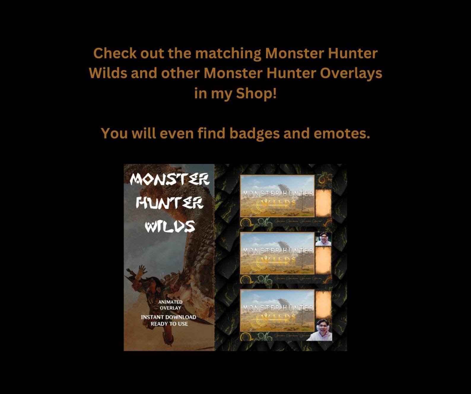 Monster Hunter Wilds Inspired Animated Twitch Alerts - Orange - Etsy