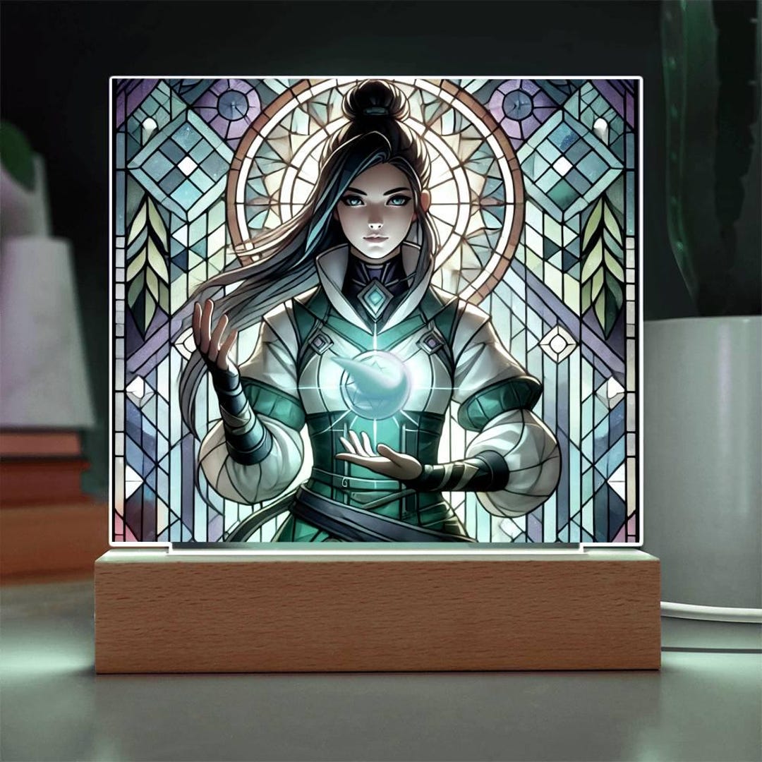 Valorant-inspired Sage LED Lamp in Stained Glass Style V2 - Soothing ...