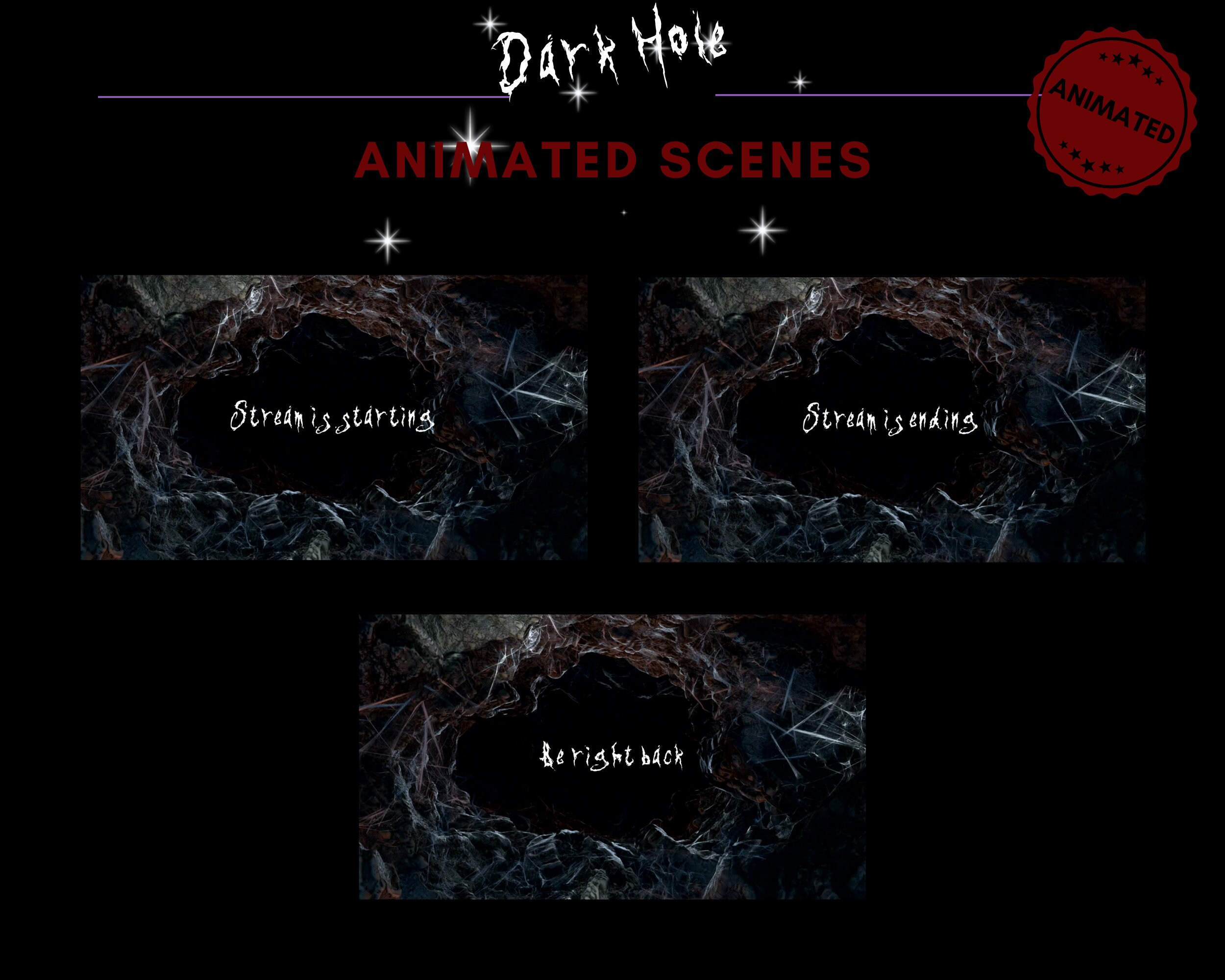Animated Horror Overlay With Dark Hole Scene - Perfect for a Spooky ...