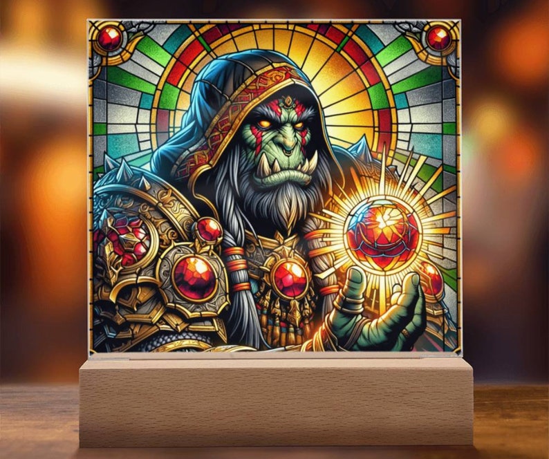 Thrall Stained Glass-style RGB LED Lamp: A Wow Fan's Treasure World of ...