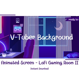 Lofi Cozy Gaming Room | Visual Novel V Tuber Background | Animated ...