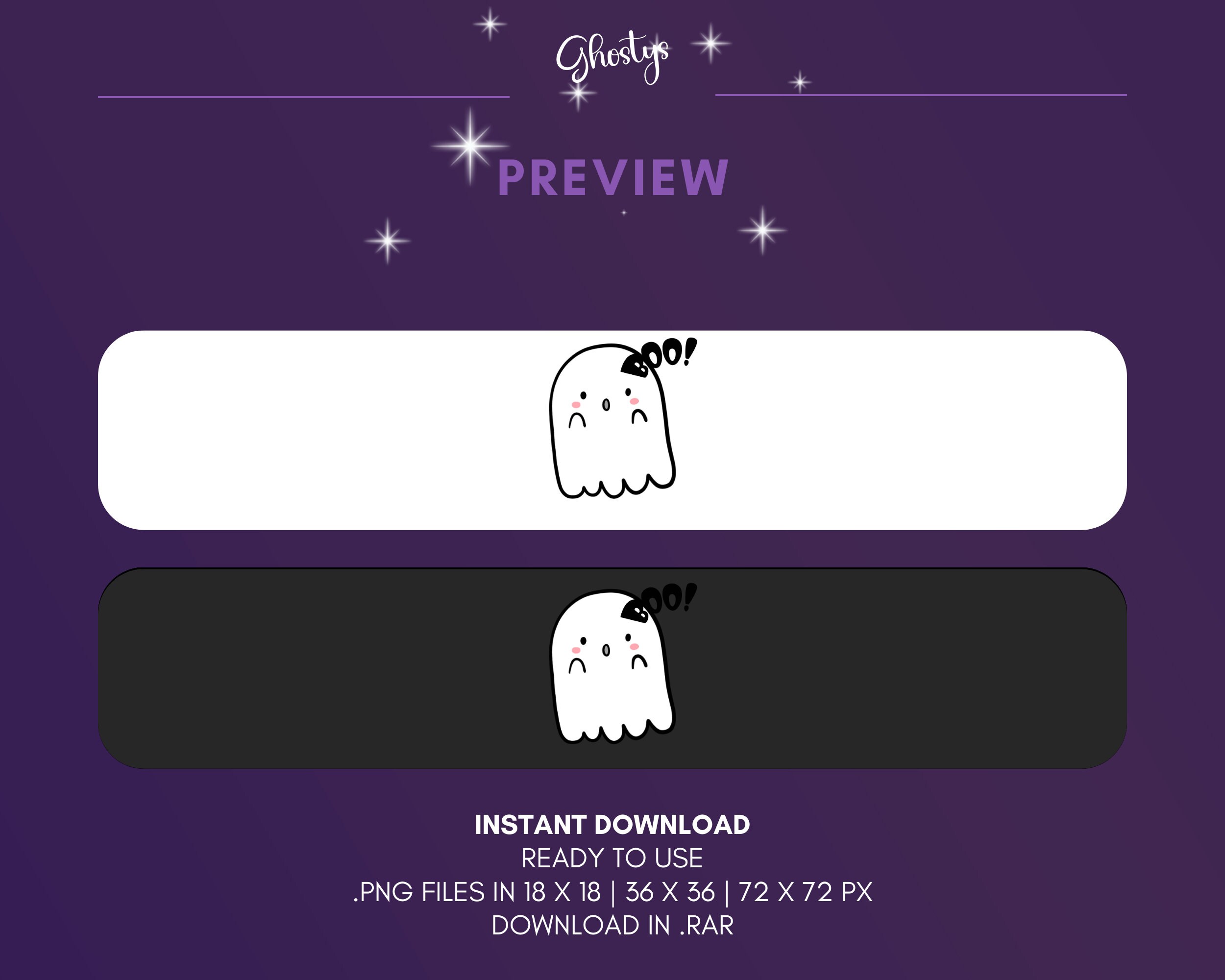 Animated Emote Ghost Boo Twitch & Discord Kawaii Cute - Etsy