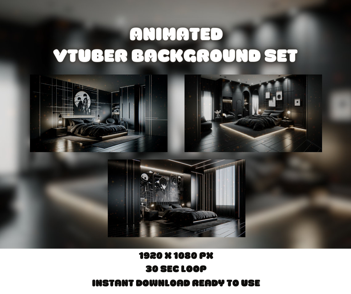 Visual Novel V-tuber Background SET | Animated Background | Stream Overlay | Vtuber Rooms | Lofi ...