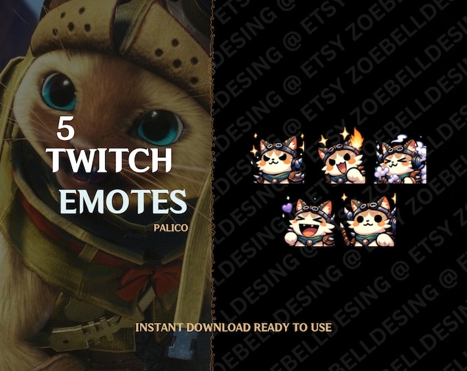 Palico Emote Pack – 5 Monster Hunter Inspired Twitch and Discord Emotes ...
