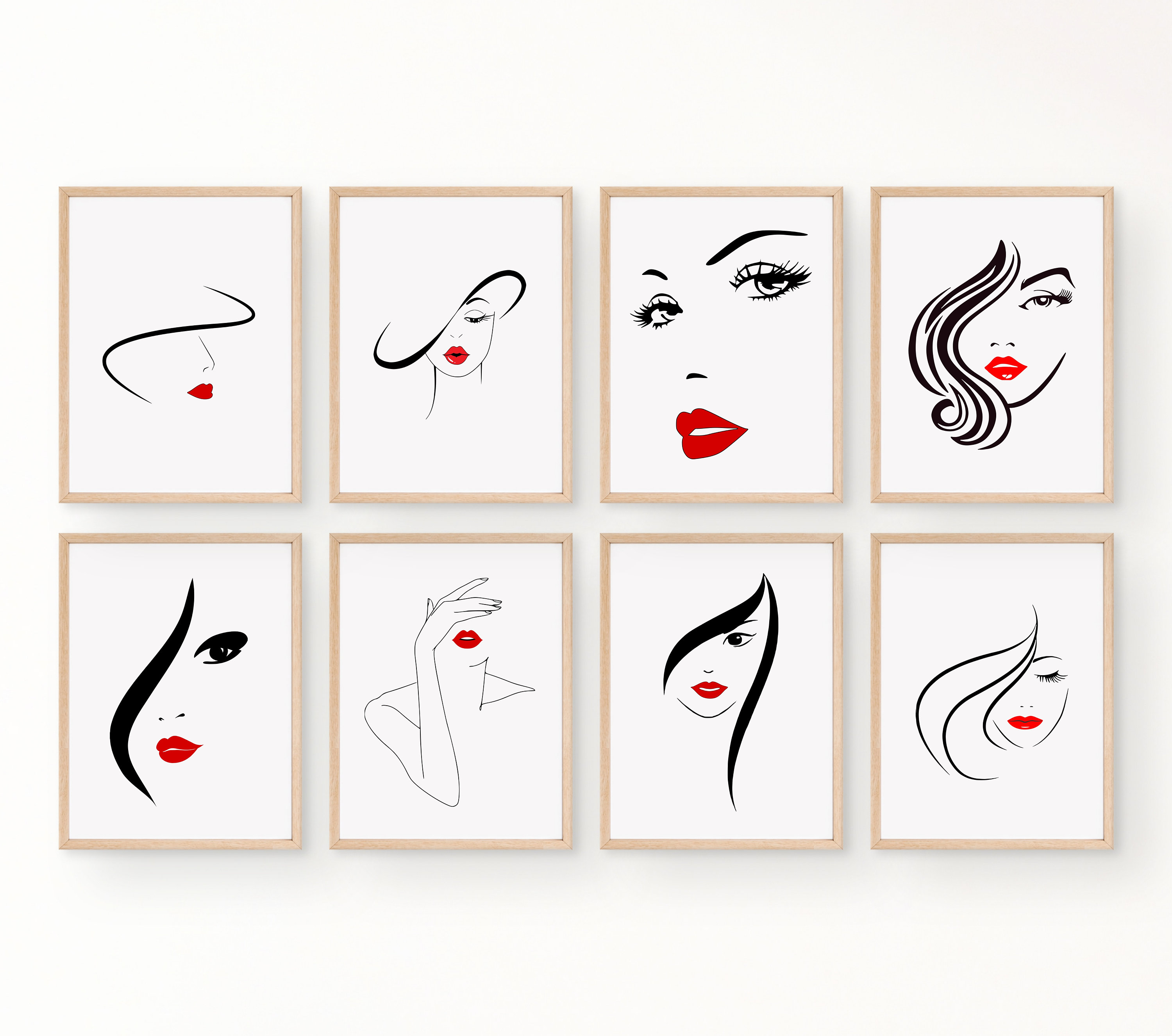 Minimalist Line Art Prints Abstract Women Empowering Wall - Etsy
