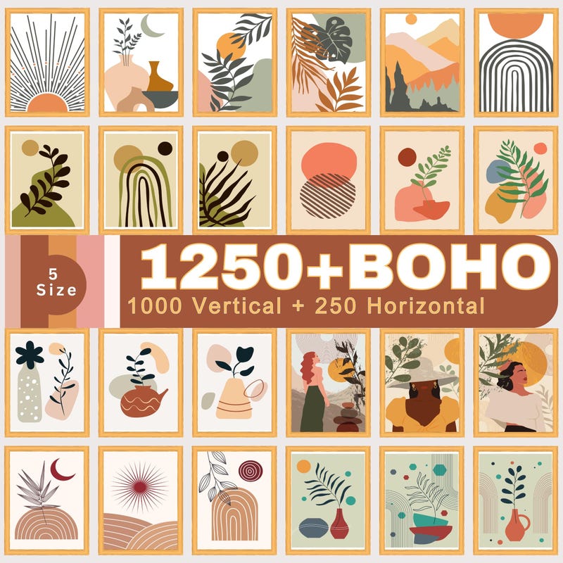 Printable Boho Wall Art - Etsy