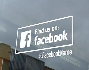 Custom Social Media Window Decal - Etsy UK