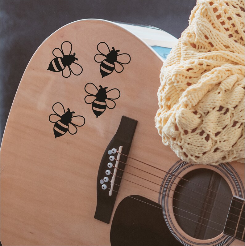 Bumble Bee Vinyl Decal Pack of 4 Bees Bee Car Decal Bee - Etsy