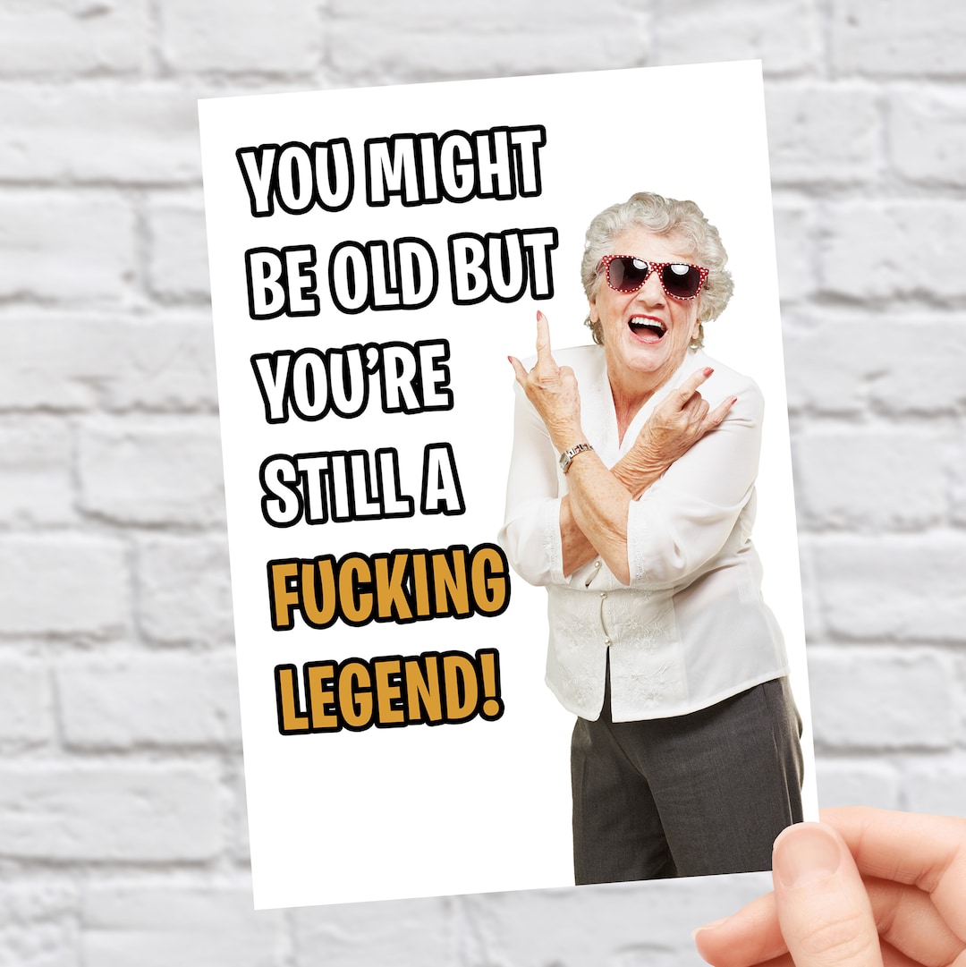Old Age Legend Funny Birthday Card | Funny Old Novelty Card | Parody ...