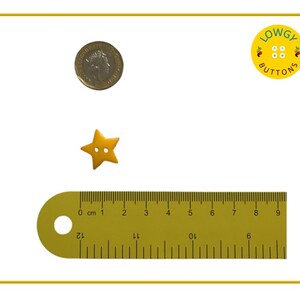 Golden Yellow Star Buttons With 2 Holes 19mm Choice of Quantity - Etsy