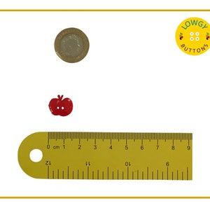 Red Apple Buttons With 2 Holes - 16mm X 14mm - Choice of Quantity - Etsy
