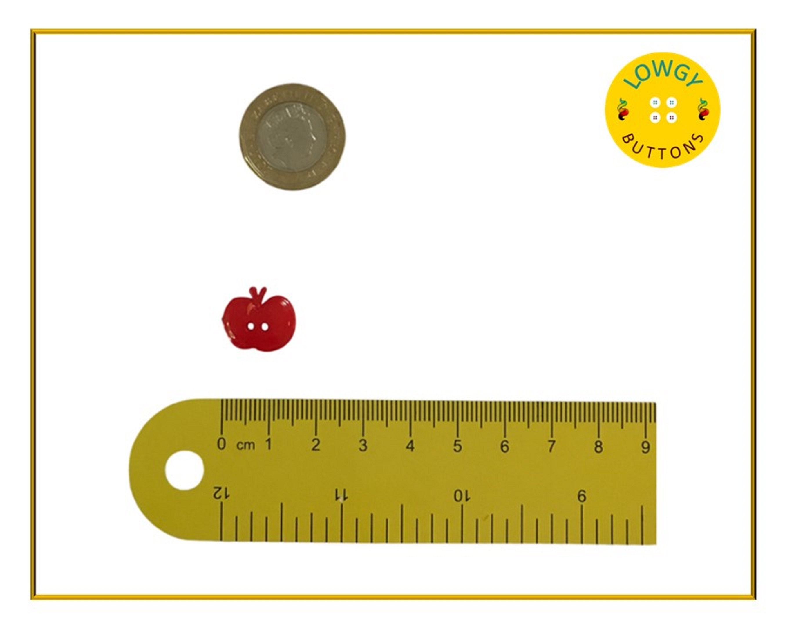 Red Apple Buttons With 2 Holes - 16mm X 14mm - Choice of Quantity - Etsy