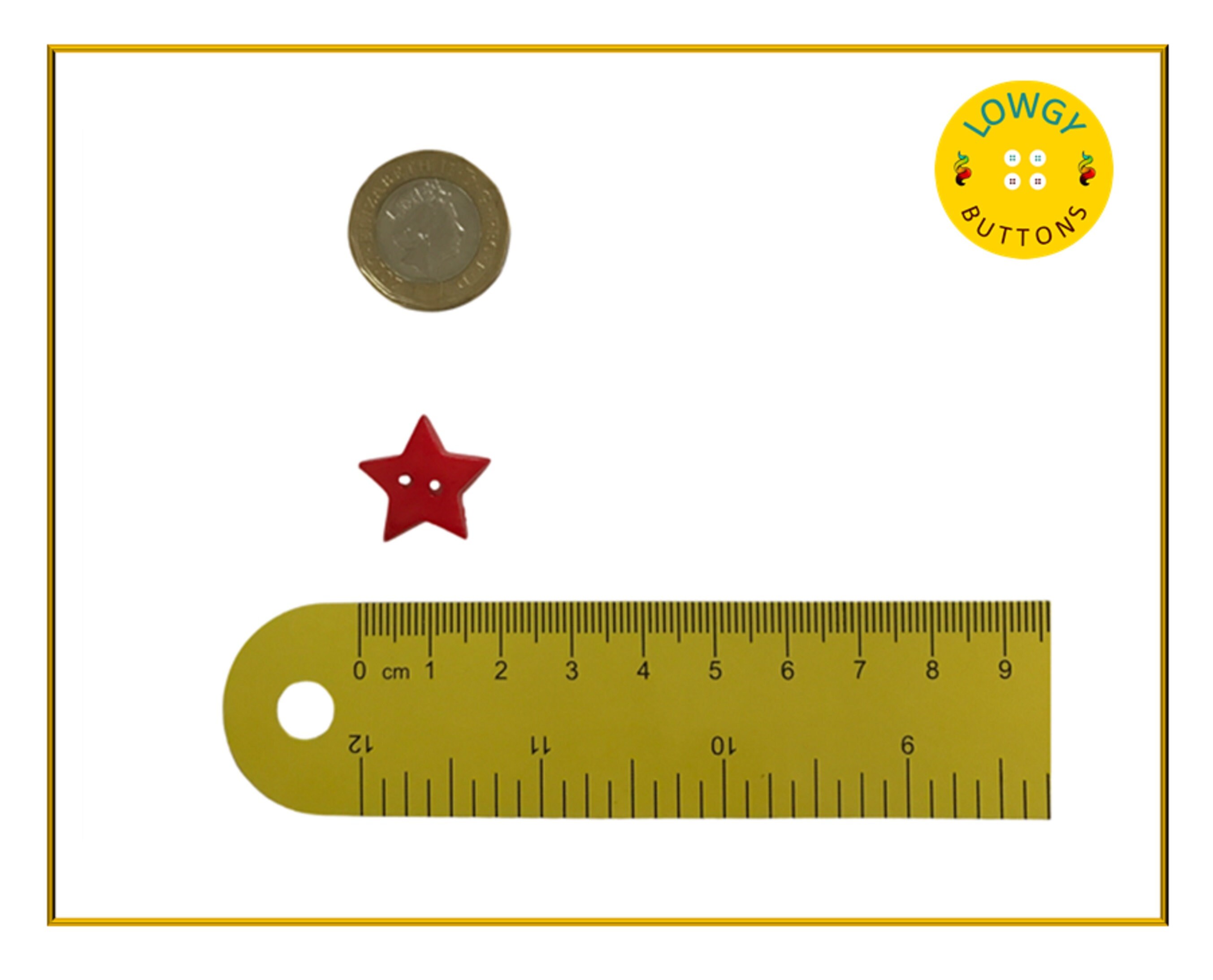 Red Star Buttons With 2 Holes 19mm Choice of Quantity - Etsy