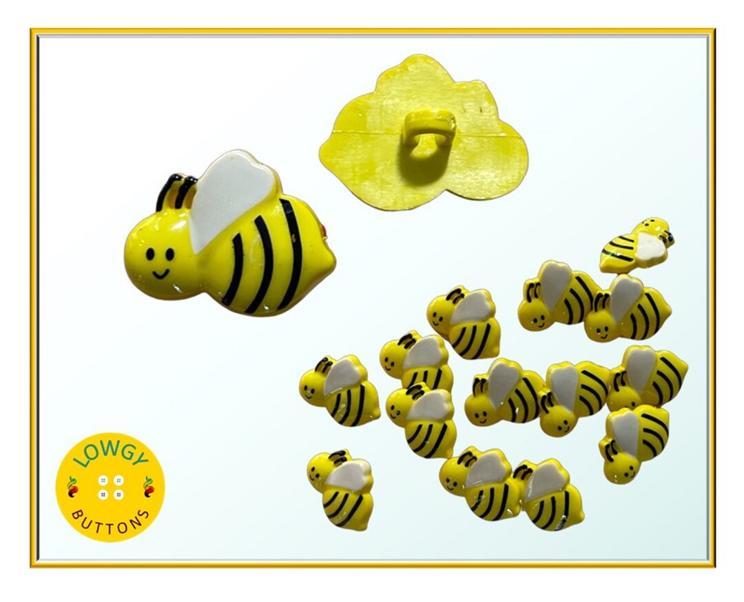 Bumble Bee Buttons With Shank - 22mm - Choice of Quantity - Etsy