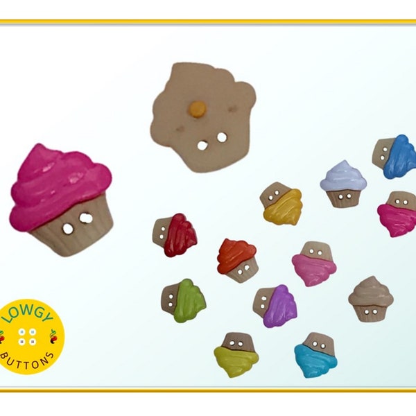 Cupcake Buttons - Etsy