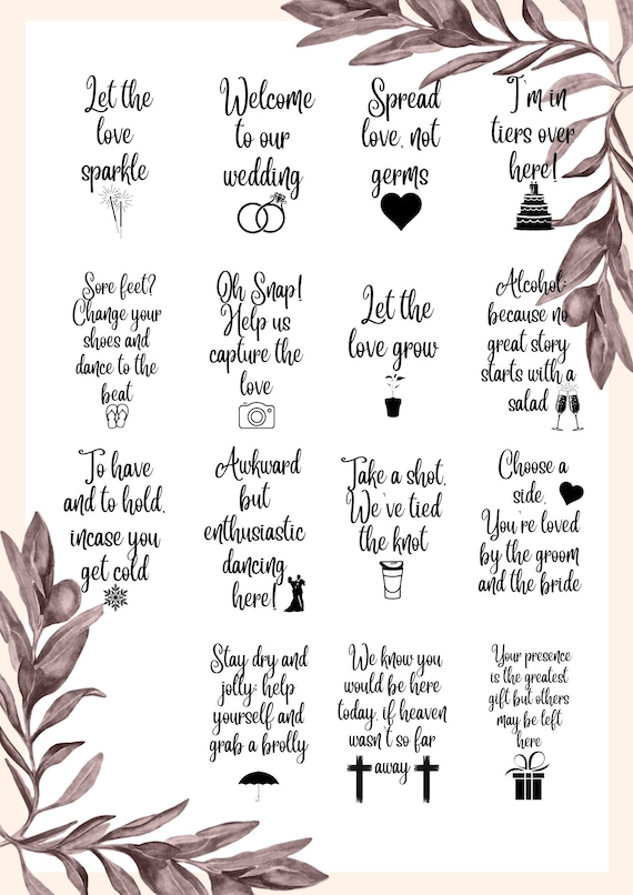 Printable Wedding Pun Posters | Etsy