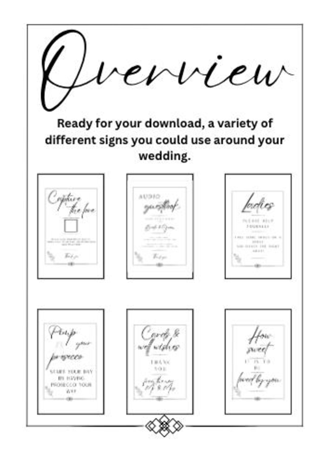 Wedding Printable Sign Designs - Etsy